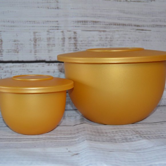 Tupperware | Kitchen | Tupperware 362 Impressions Set Of 2 Bowls With ...